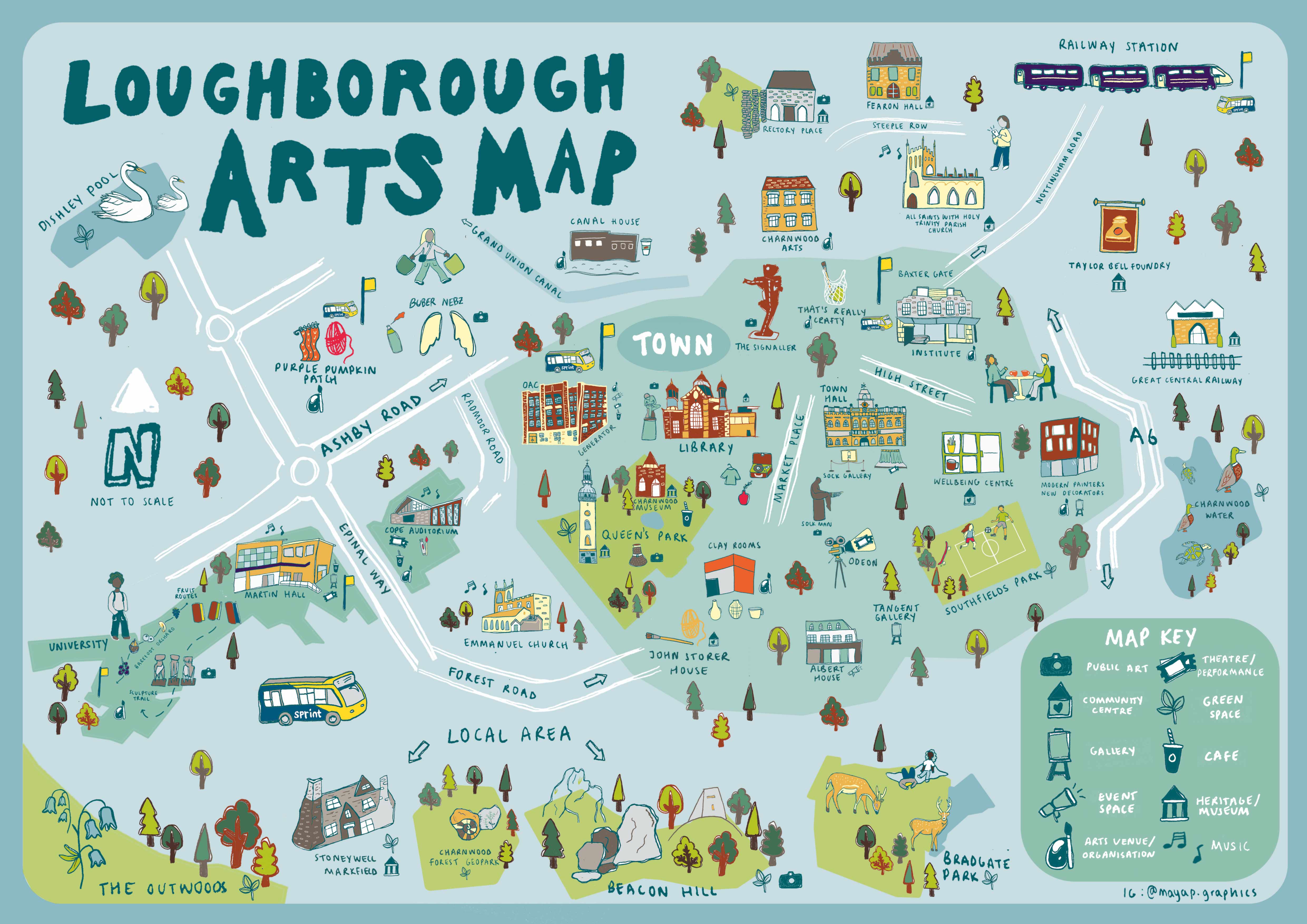 Loughborough Arts Map | LU Arts | Loughborough University